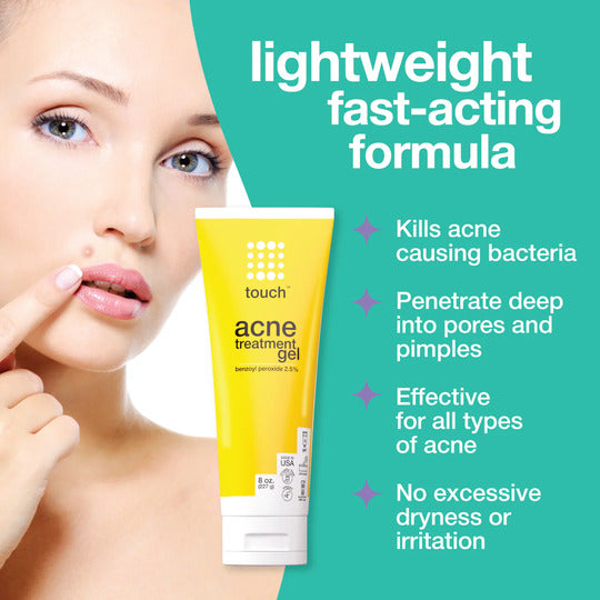 Benzoyl Peroxide 2.5% Acne Treatment Gel - Touch Skin Care